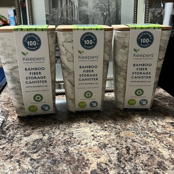 Keepers | Kitchen | Bamboo Fiber Storage Canister With Lid | Poshmark